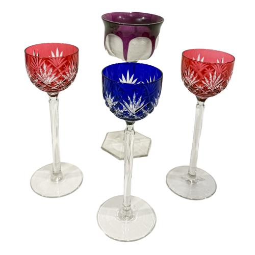 CONJUNTO DE COPAS EN CRISTAL DE LA SEGUNDA MITAD DEL S.XX